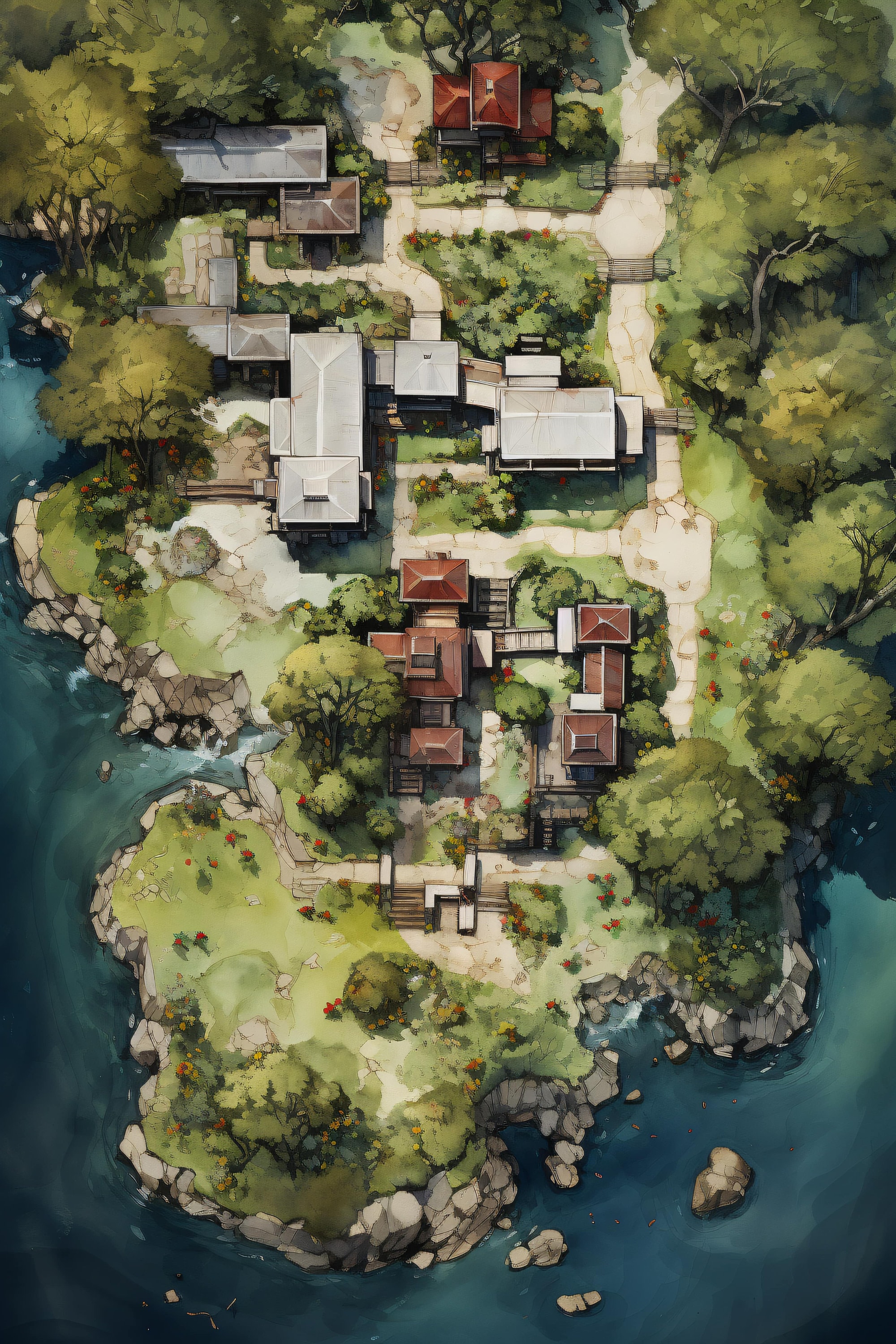 13 Dojo / Training Grounds Battle Maps, Pathfinder, D&D, Battlemap ...