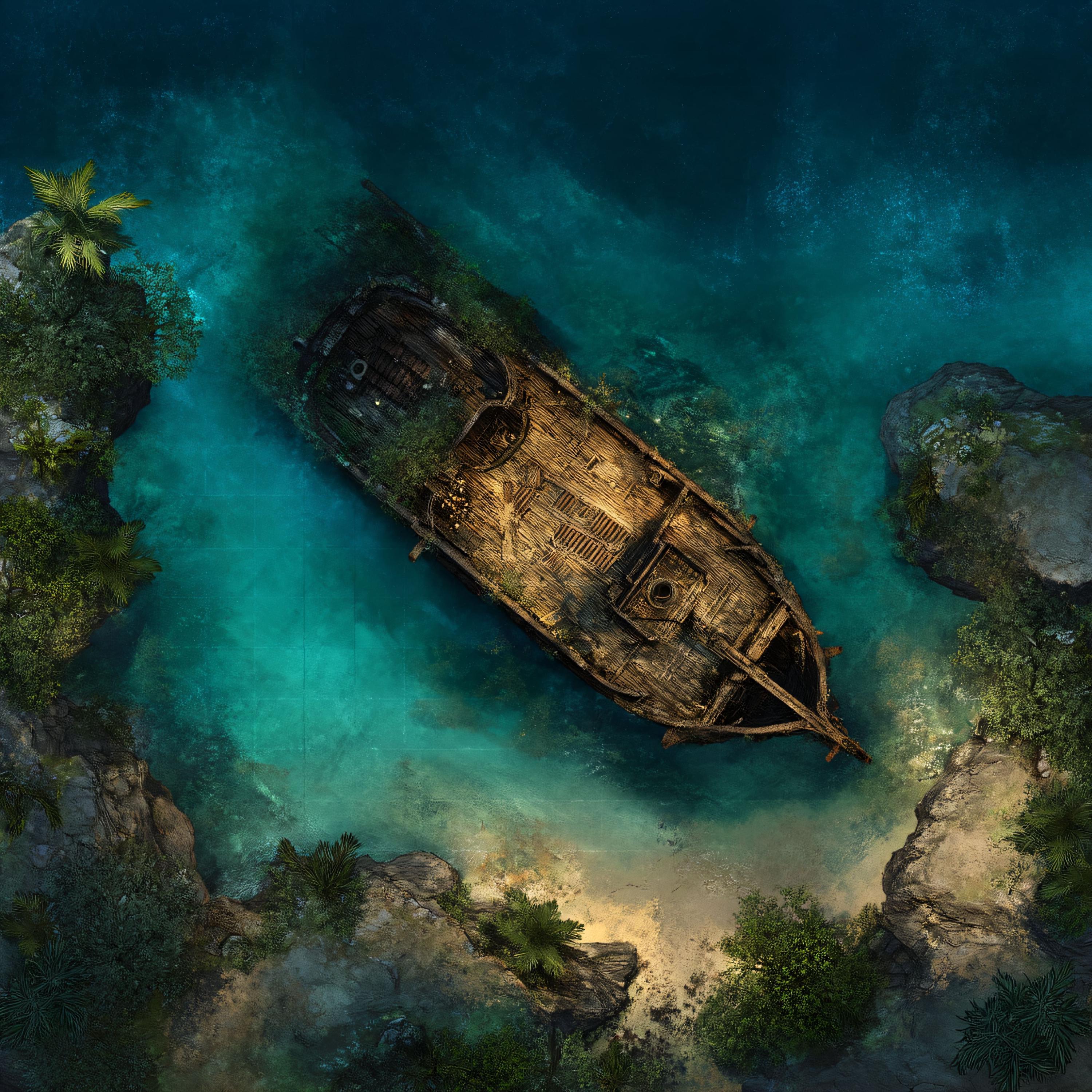 10 Ship/shipwreck Battle Maps, Underdark, Battle Map, Pathfinder, D&D ...