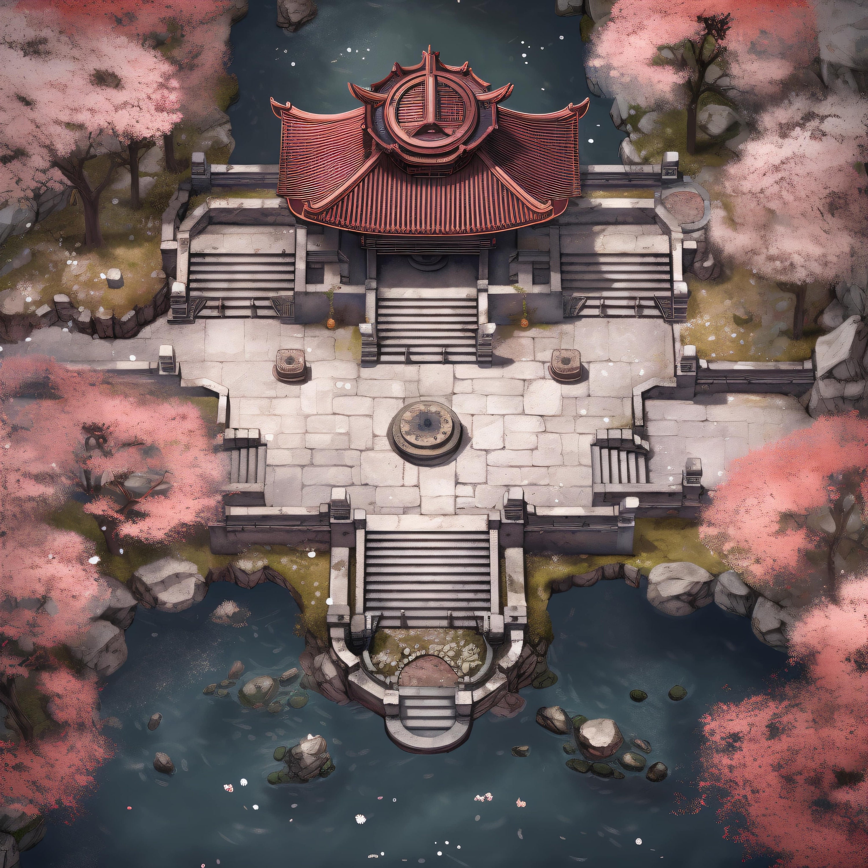 10 Cherry Blossom Battle Maps, Dnd, Pathfinder, D&D, Battlemap ...