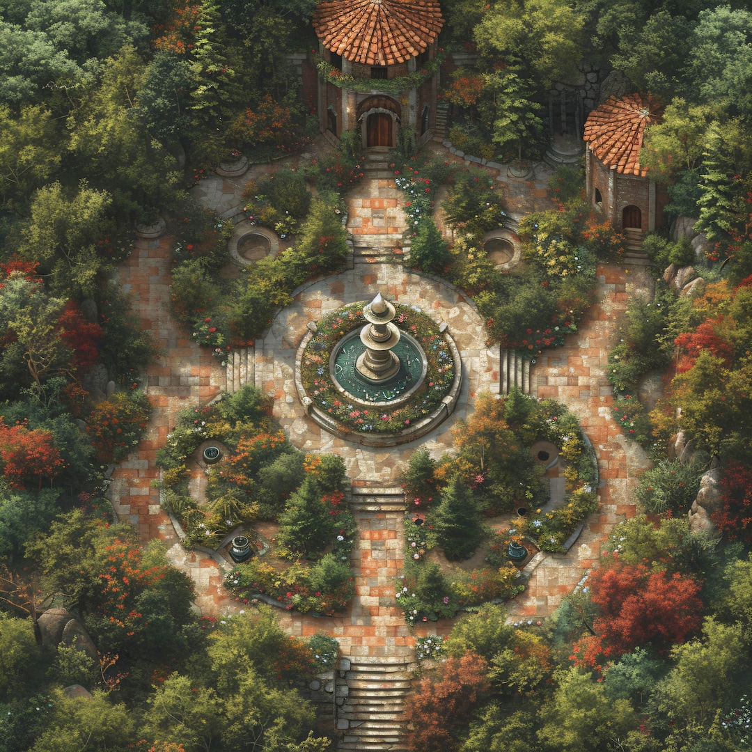 10 Gardens Battle Maps, Dnd Battlemap, Pathfinder, D&D, Dungeons and ...