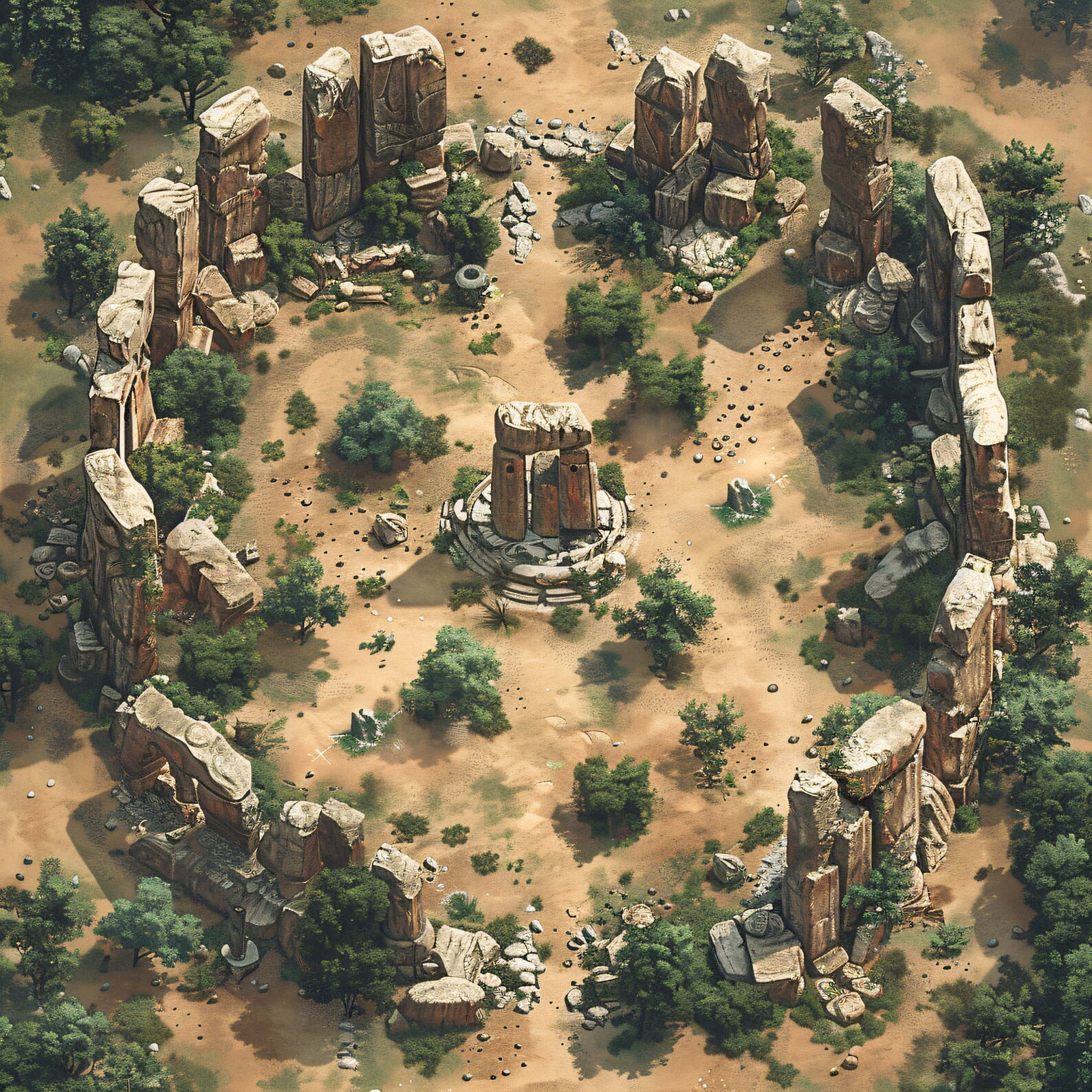 10 Gridless Druid Grove Battle Maps | VTT Pack for Dnd, Pathfinder ...