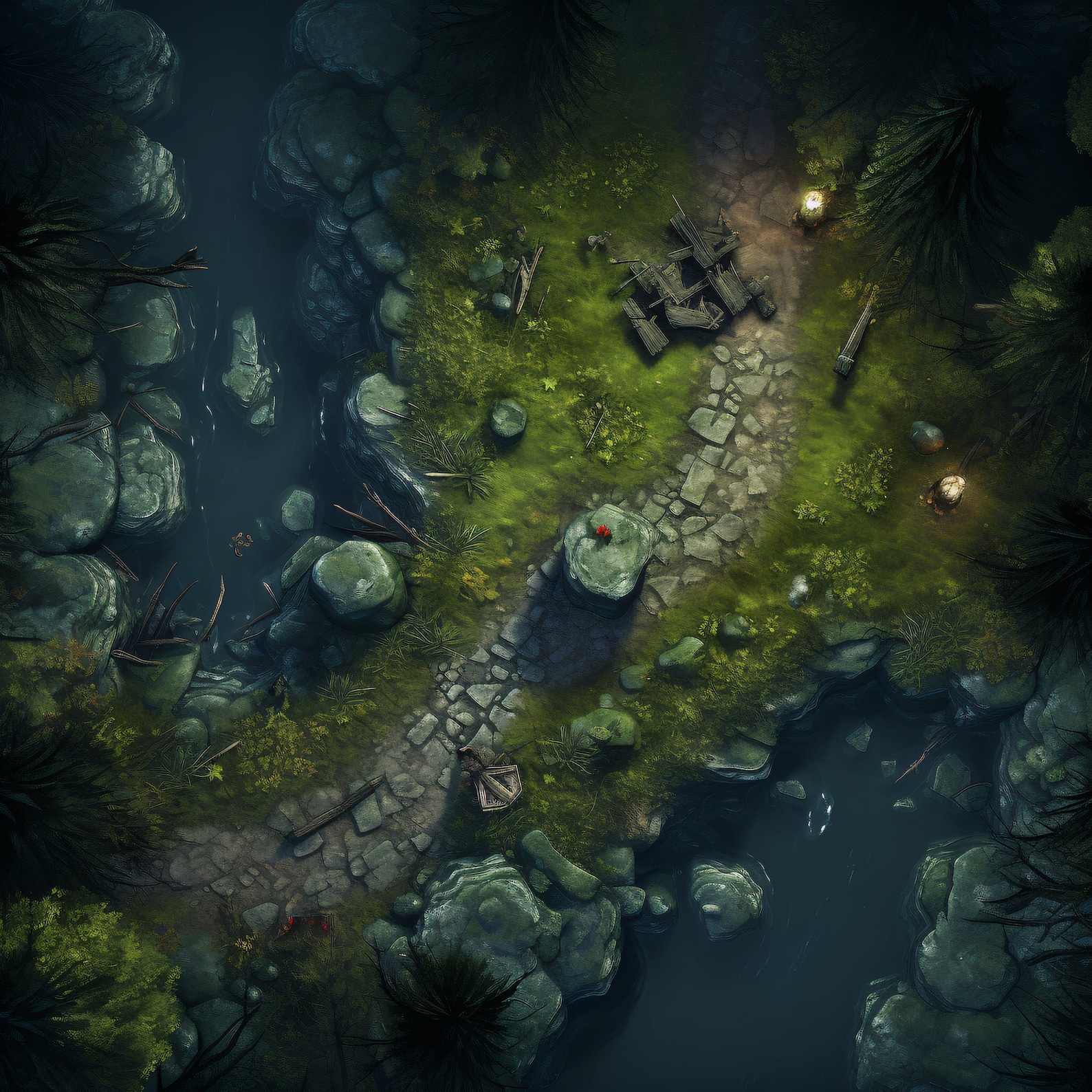 10 Forest Battle Maps, Dnd Battle Map, Pathfinder, D&D, Battlemap ...