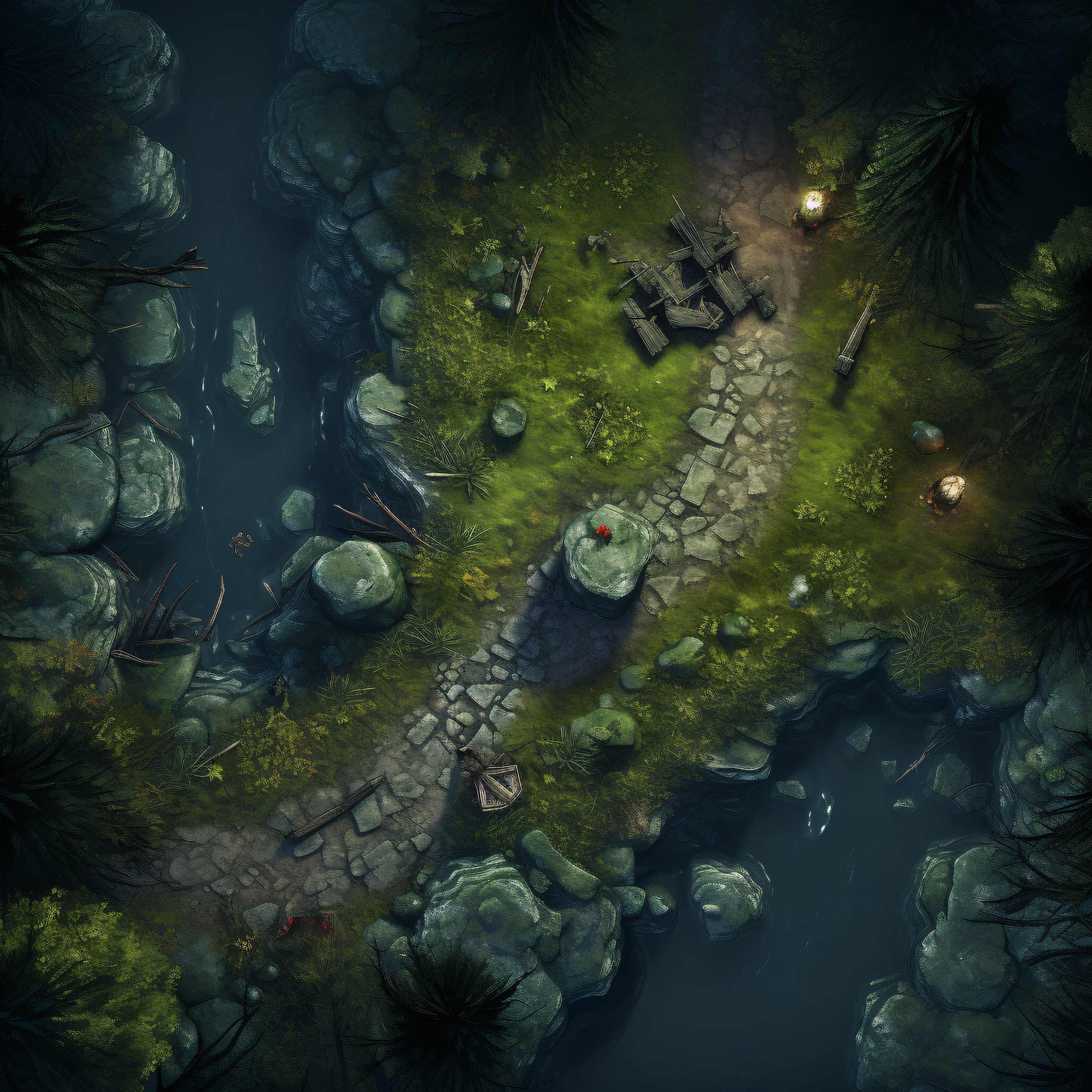 10 Forest Battle Maps, Dnd Battle Map, Pathfinder, D&D, Battlemap ...