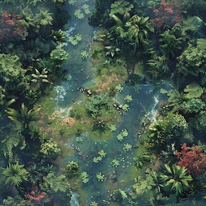 10 Swamp Battle Maps 2, Dnd Battle Map, Pathfinder, D&D, Battlemap ...