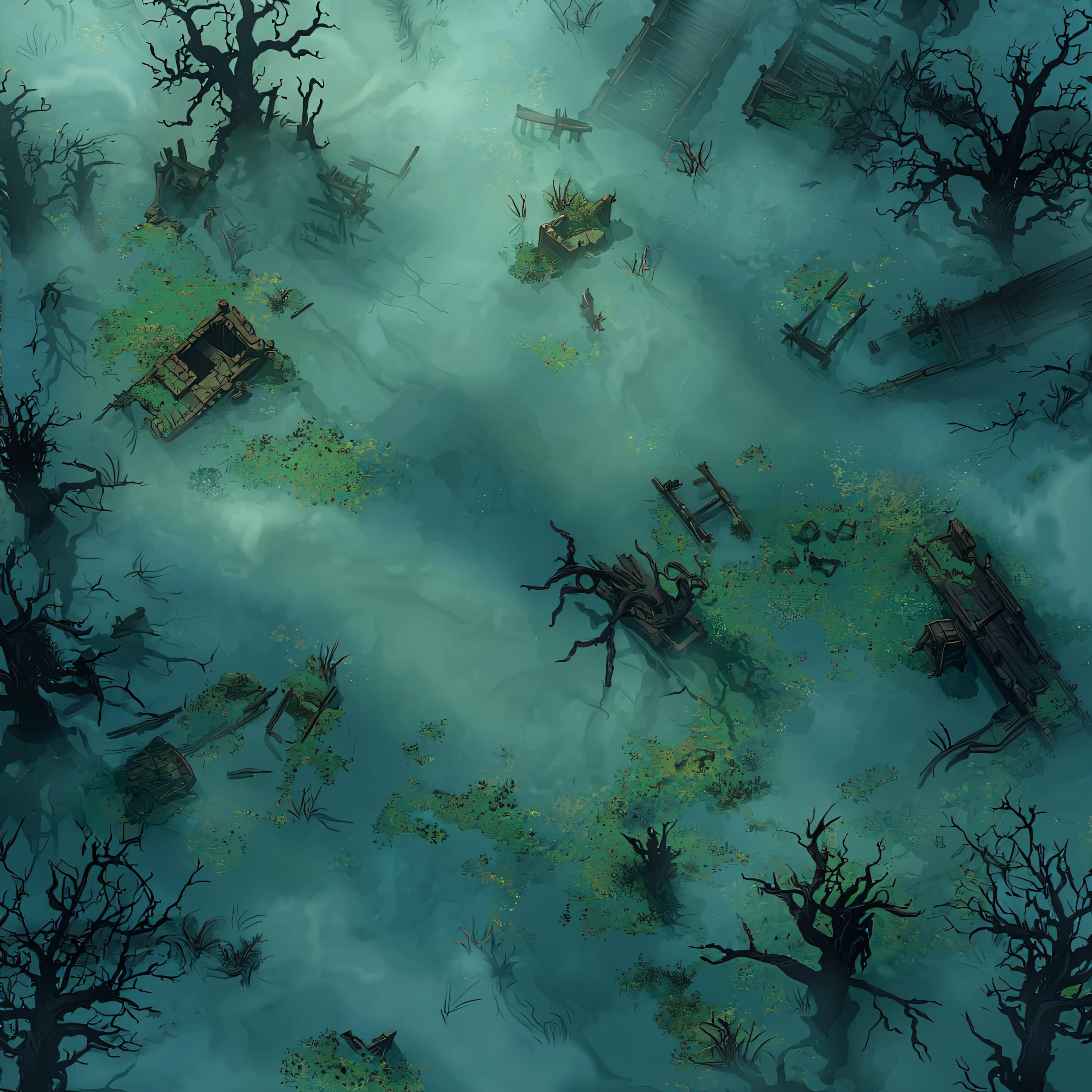 10 Swamp Battle Maps 3, Dnd Battle Map, Pathfinder, D&D, Battlemap, Dungeons and Dragons, Roll20 ...