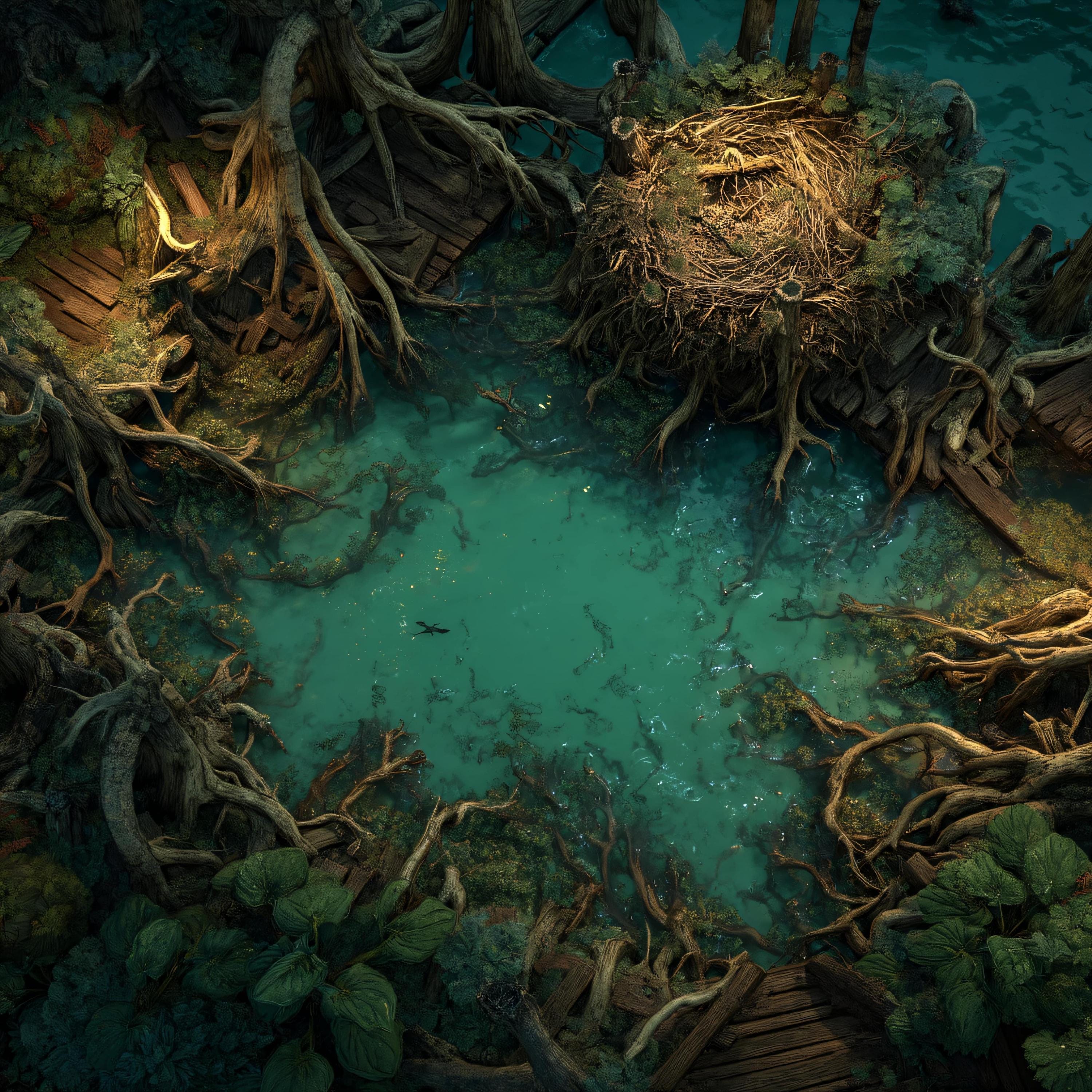 10 Gridless Swamp Life Battle Maps | VTT Pack for Dnd, Pathfinder ...