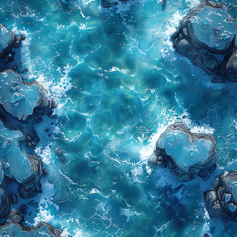 10 Underwater Battle Maps, Dnd Battlemap, Pathfinder, D&D, Dungeons and ...