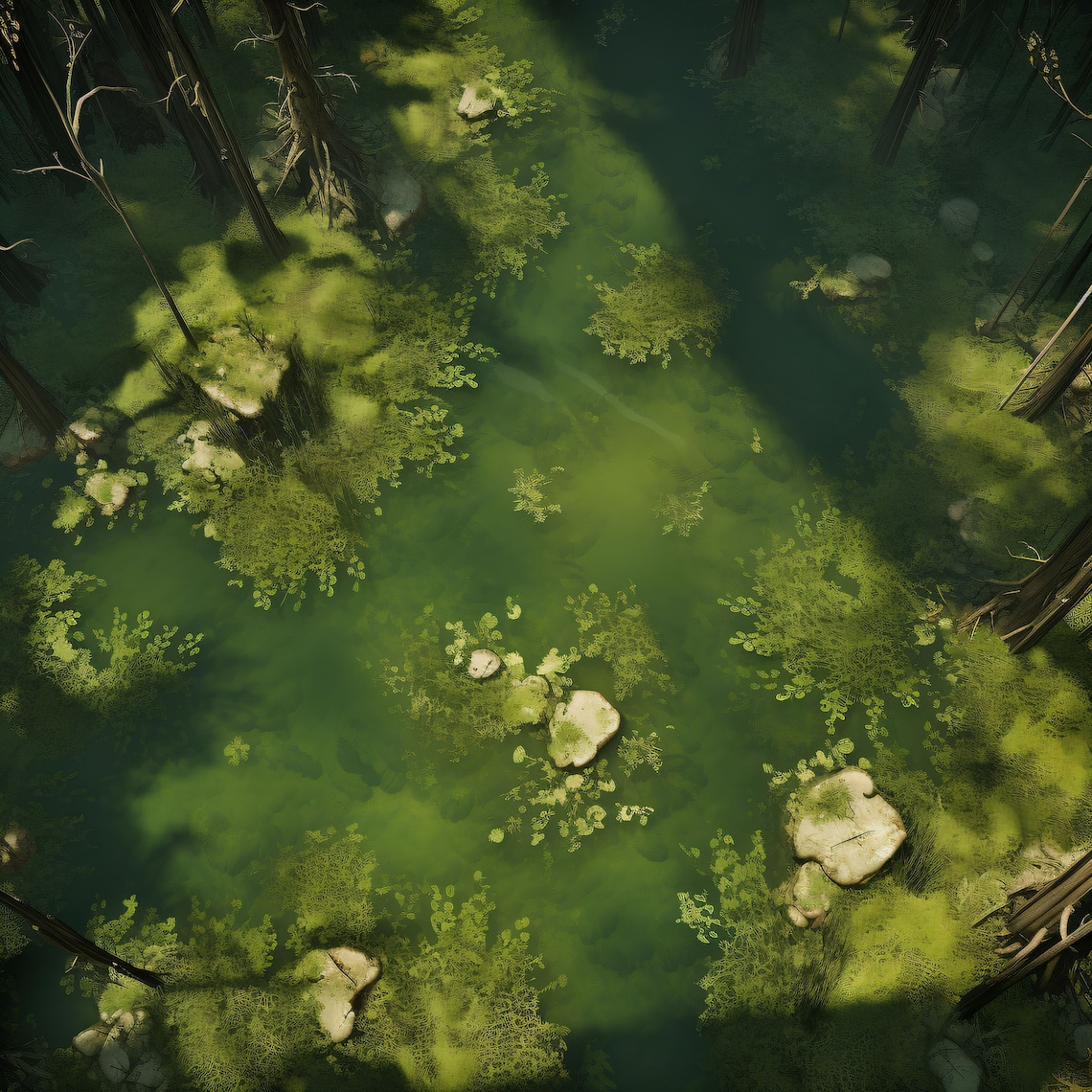 10 Swamp Battle Maps 2, Dnd Battle Map, Pathfinder, D&D, Battlemap ...