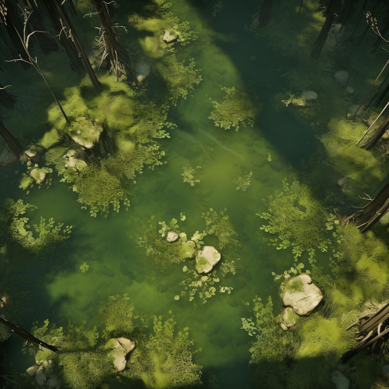 10 Swamp Battle Maps 2, Dnd Battle Map, Pathfinder, D&D, Battlemap ...