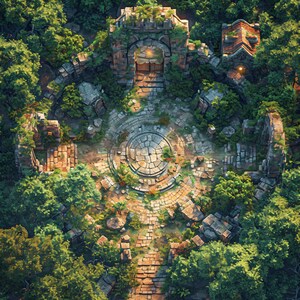 10 Abandoned Town Battle Maps, Dnd, Pathfinder, D&D, Battlemap ...