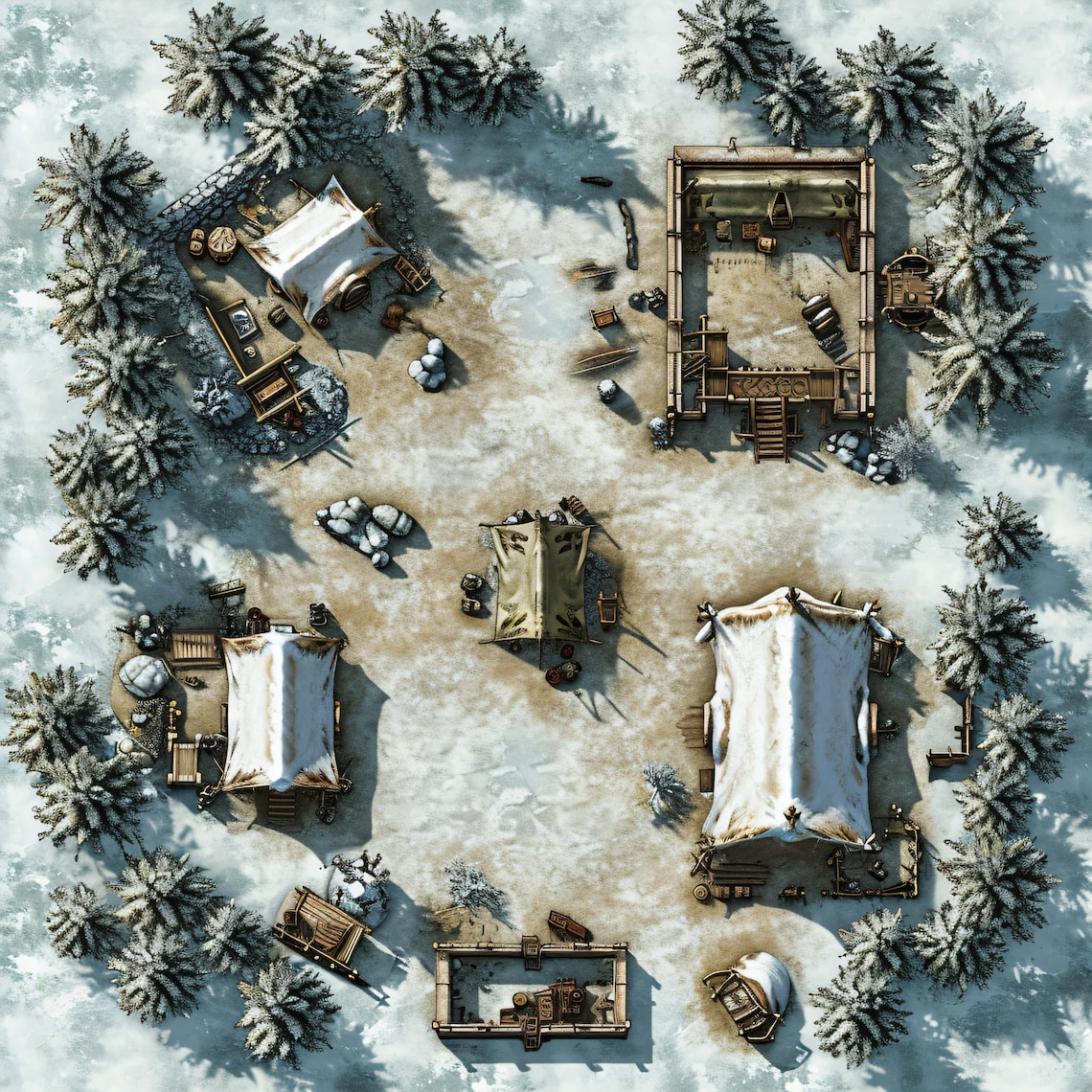 10 Camp Maps 2, Dnd Battle Map, Pathfinder, D&D, Battlemap, Dungeons ...