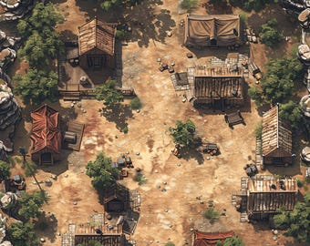 Bandit Camp Map Dnd Digital Map Roll20 Dungeons and Dragons Battle Map ...