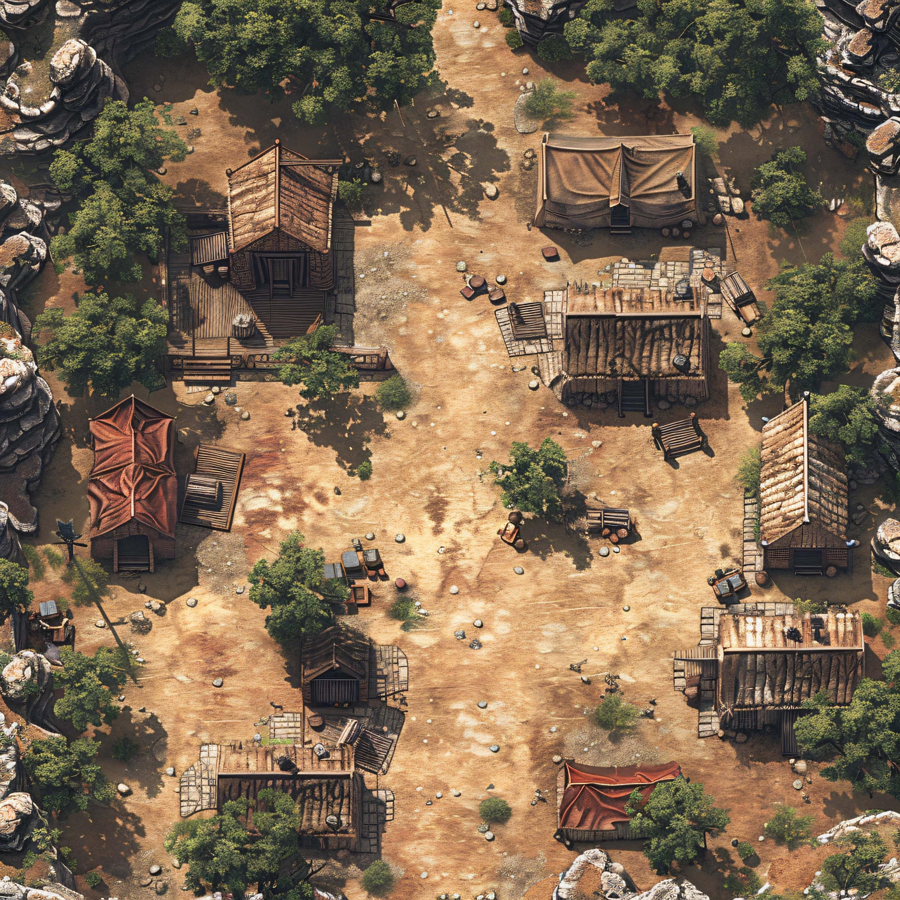 10 Bandit Camp Battle Maps, Dnd, Pathfinder, D&D, Battlemap, Dungeons and Dragons, Roll20 ...