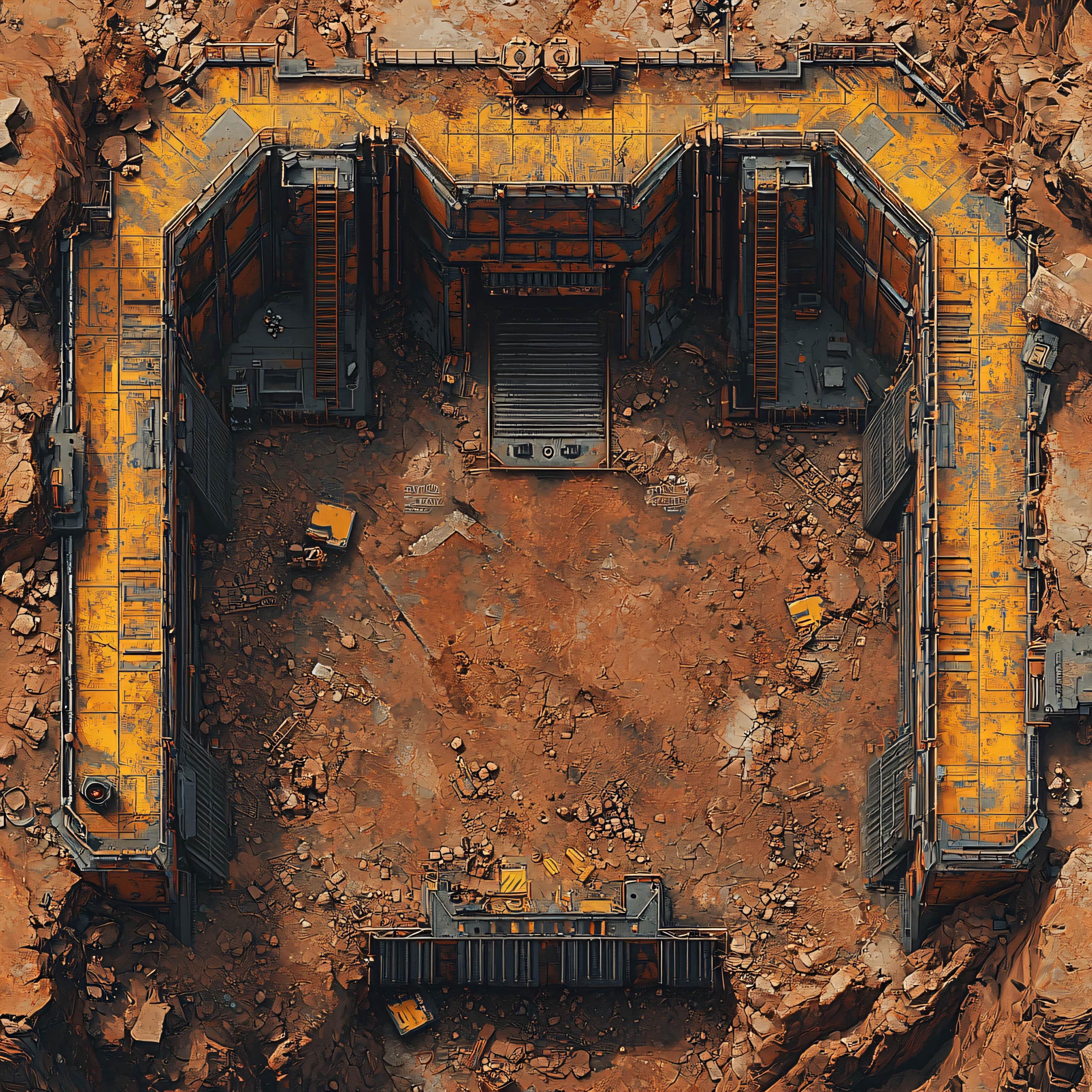 10 Cyberpunk Spaceport Battlemaps, Battle Map, Sci Fi, Cyberpunk, D&D ...