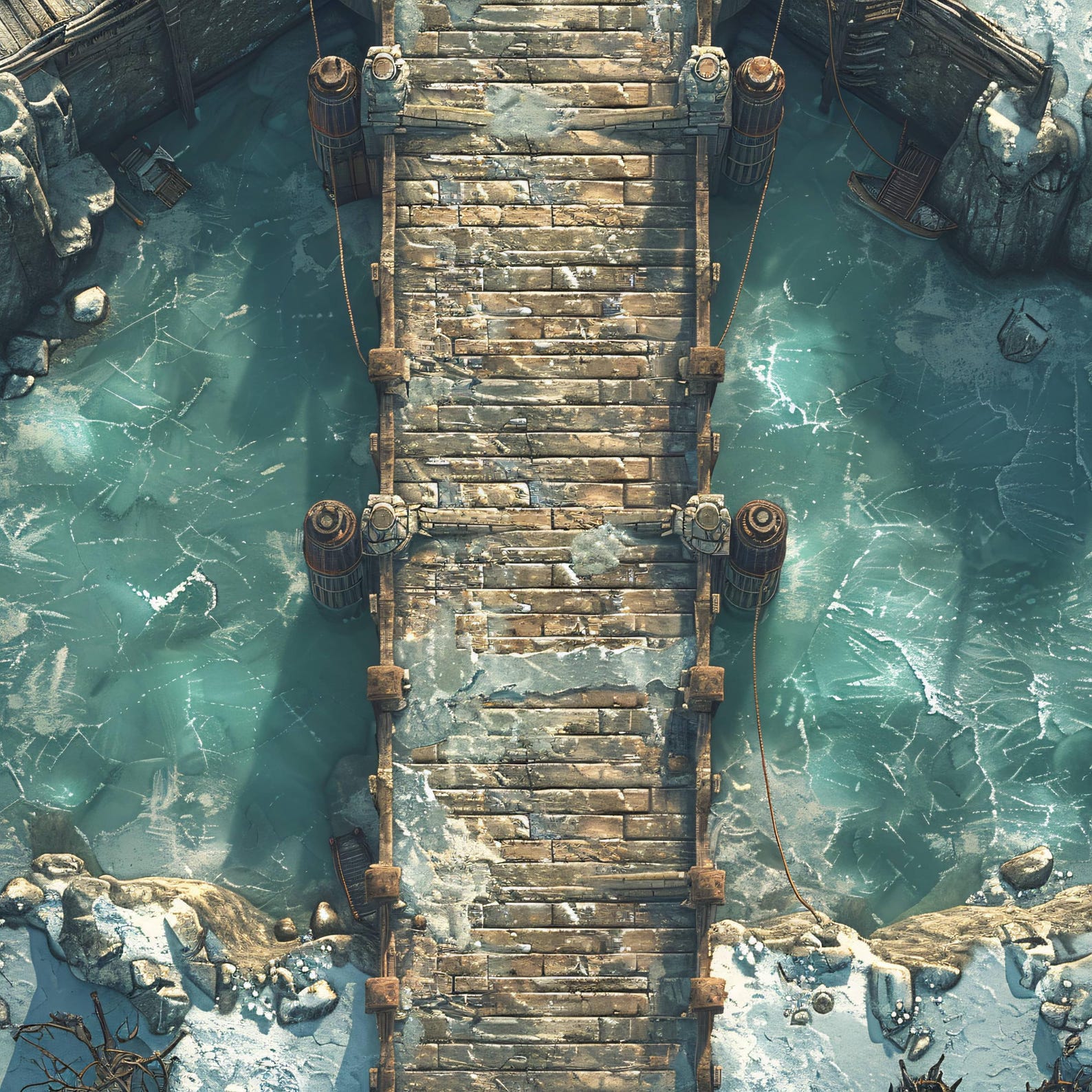 10 Gridless Frozen Landscape Battle Maps | VTT Pack for Dnd, Pathfinder ...