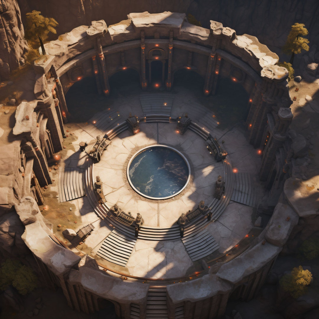 13 Dojo / Training Grounds Battle Maps, Pathfinder, D&D, Battlemap ...