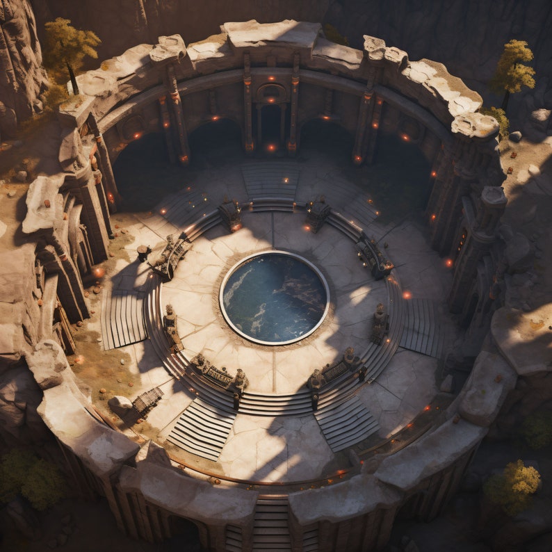 13 Dojo / Training Grounds Battle Maps, Pathfinder, D&D, Battlemap ...