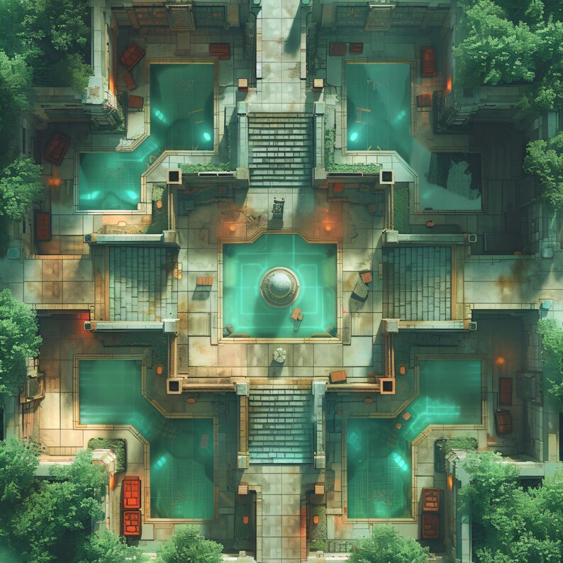 10 Cyberpunk Mansion Battlemaps, Sci Fi, Dnd Battle Map, Cyberpunk, D&D ...