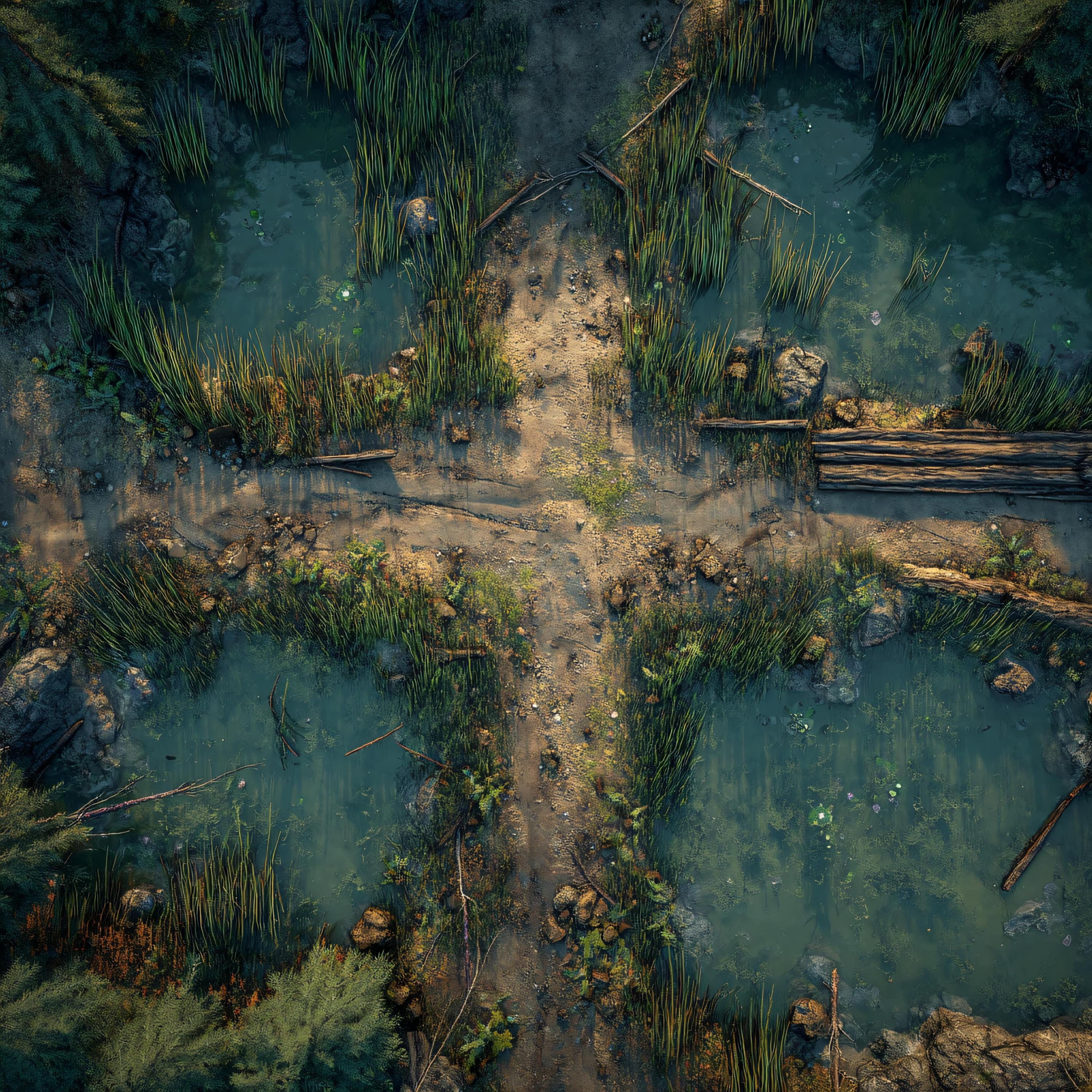 10 Gridless Swamp Life Battle Maps | VTT Pack for Dnd, Pathfinder ...