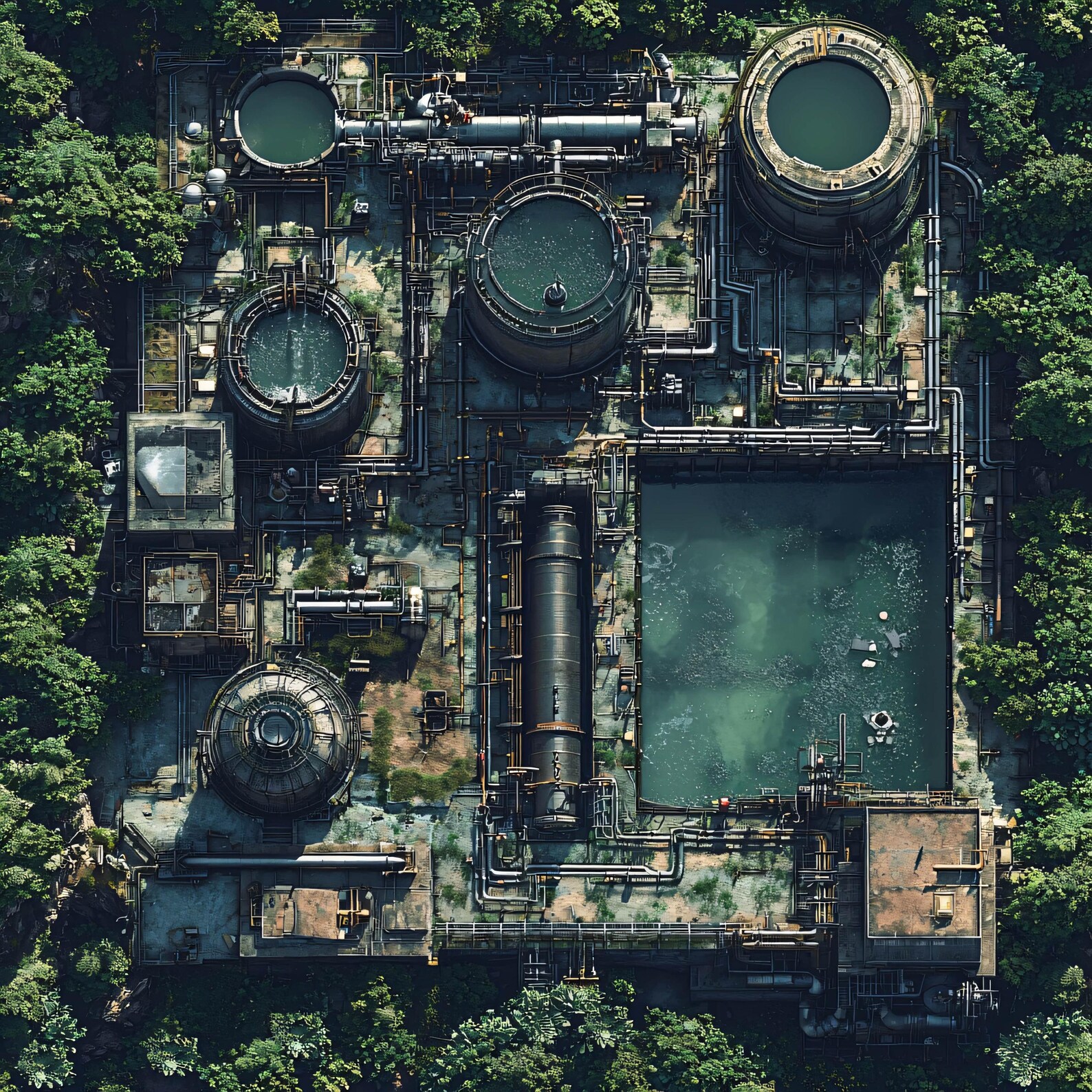 10 Cyberpunk Water Treatment Battlemaps, Sci Fi, Dnd Battle Map, D&D ...