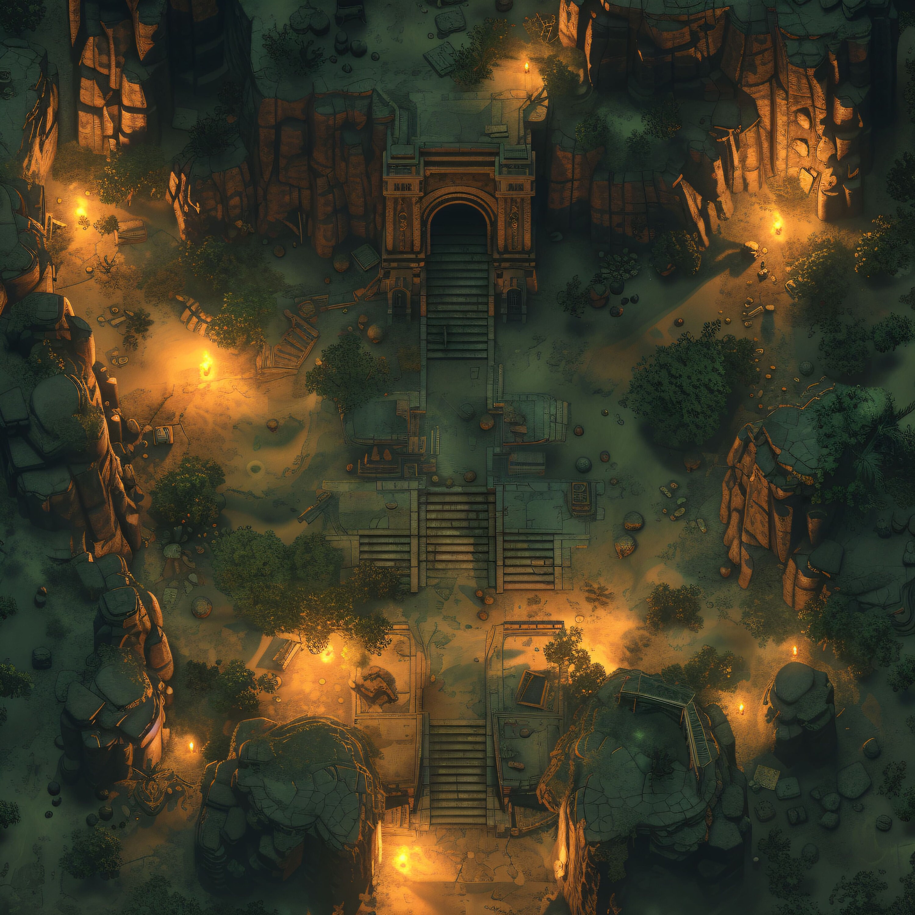 10 Badlands Temple Battle Maps, Dnd Battlemap, Pathfinder, D&D ...