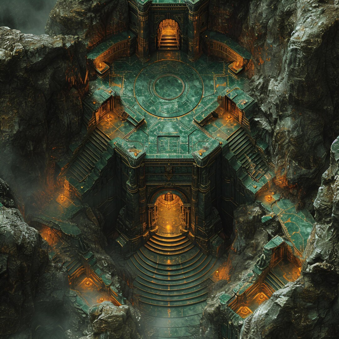 10 Underdark Temple Battle Maps, Dnd Battlemap, Pathfinder, D&D ...