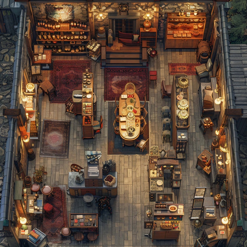 10 Merchant/shop Battle Maps, Dnd Battlemap, Pathfinder, D&D, Dungeons and Dragons, Roll20 ...