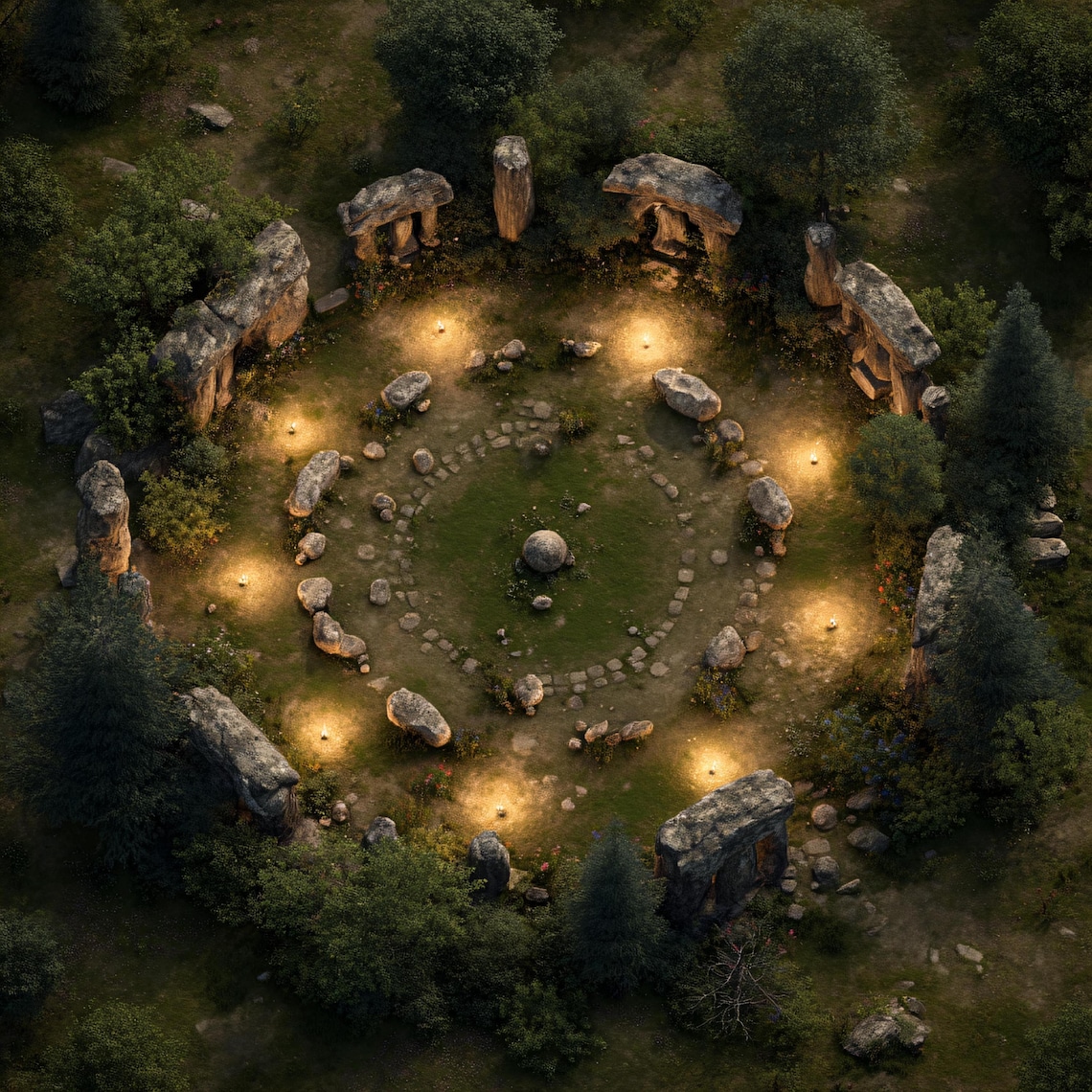 10 Gridless Forest Life Battle Maps | VTT Pack for Dnd, Pathfinder ...