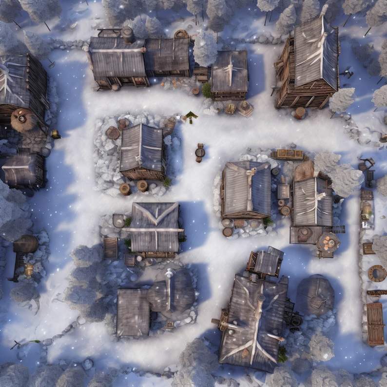 11 Snow/ice Battlemaps, Dnd Battle Map, Pathfinder, D&D, Battlemap ...