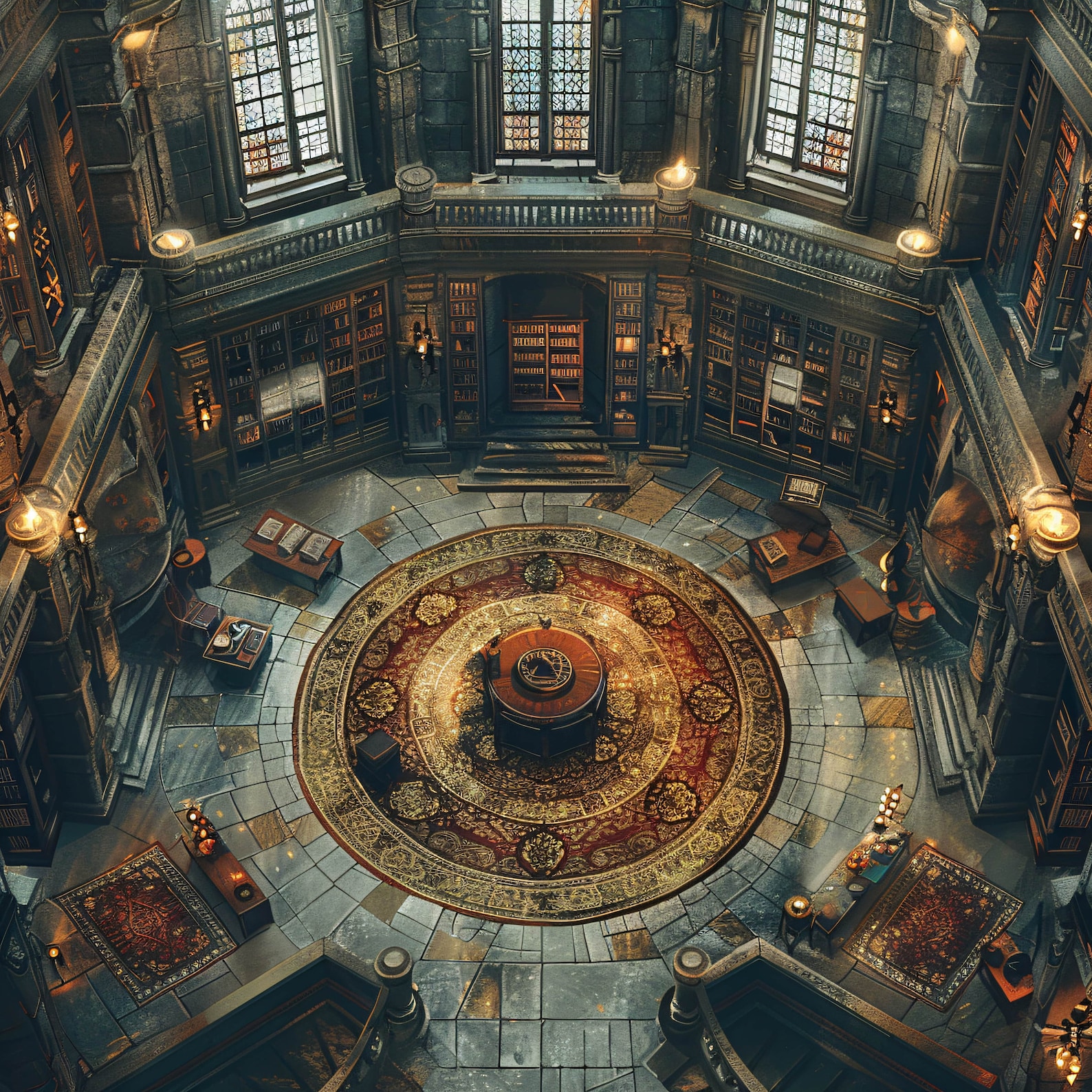 10 Library Battle Maps, Dnd Battlemap, Pathfinder, D&D, Dungeons and ...