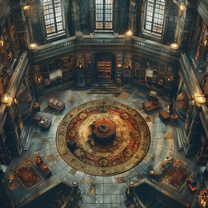 10 Library Battle Maps, Dnd Battlemap, Pathfinder, D&D, Dungeons and ...