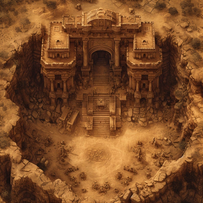 10 Desert Temple Battle Maps, Dnd, Pathfinder, D&D, Battlemap, Dungeons ...