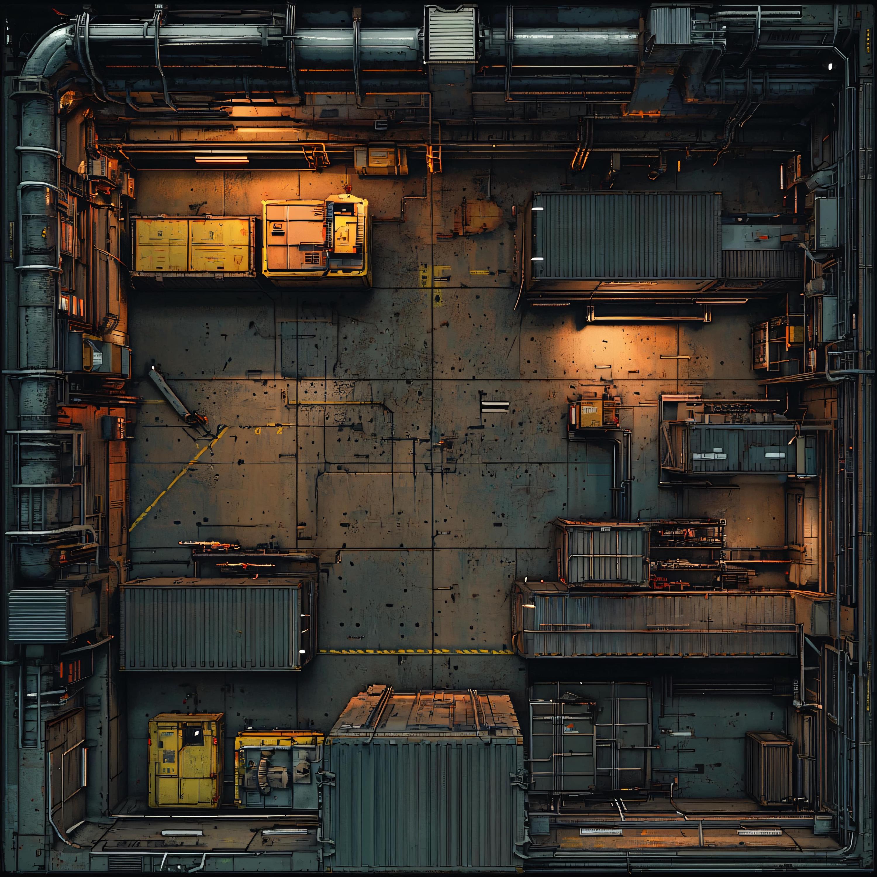 10 Cyberpunk Factory Battlemaps 2, Sci Fi, Dnd Battle Map, Cyberpunk, D ...