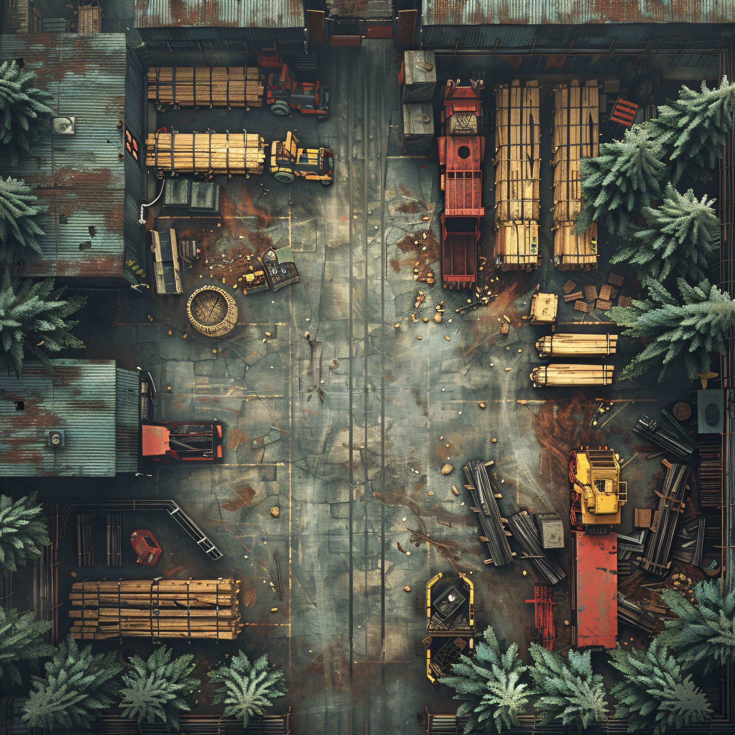 10 Gridless Cyberpunk Industrial Battlemaps | VTT Pack for Shadowrun ...
