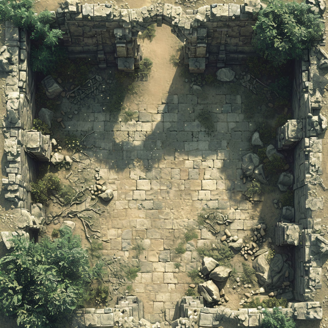 10 Abandoned Town Battle Maps, Dnd, Pathfinder, D&D, Battlemap ...