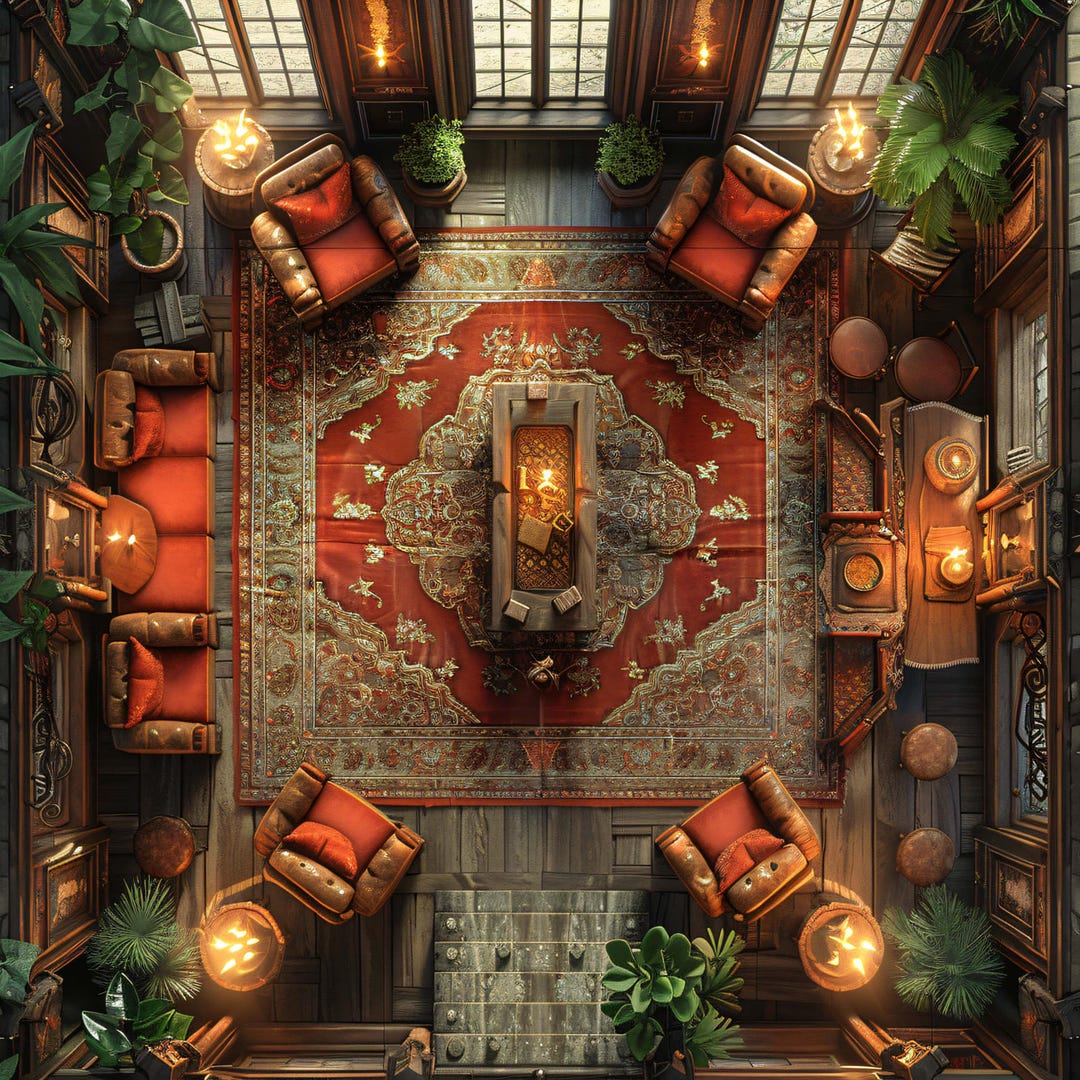 10 Manor or Estate Interior Battle Maps, Dnd Battlemap, Pathfinder, D&D ...