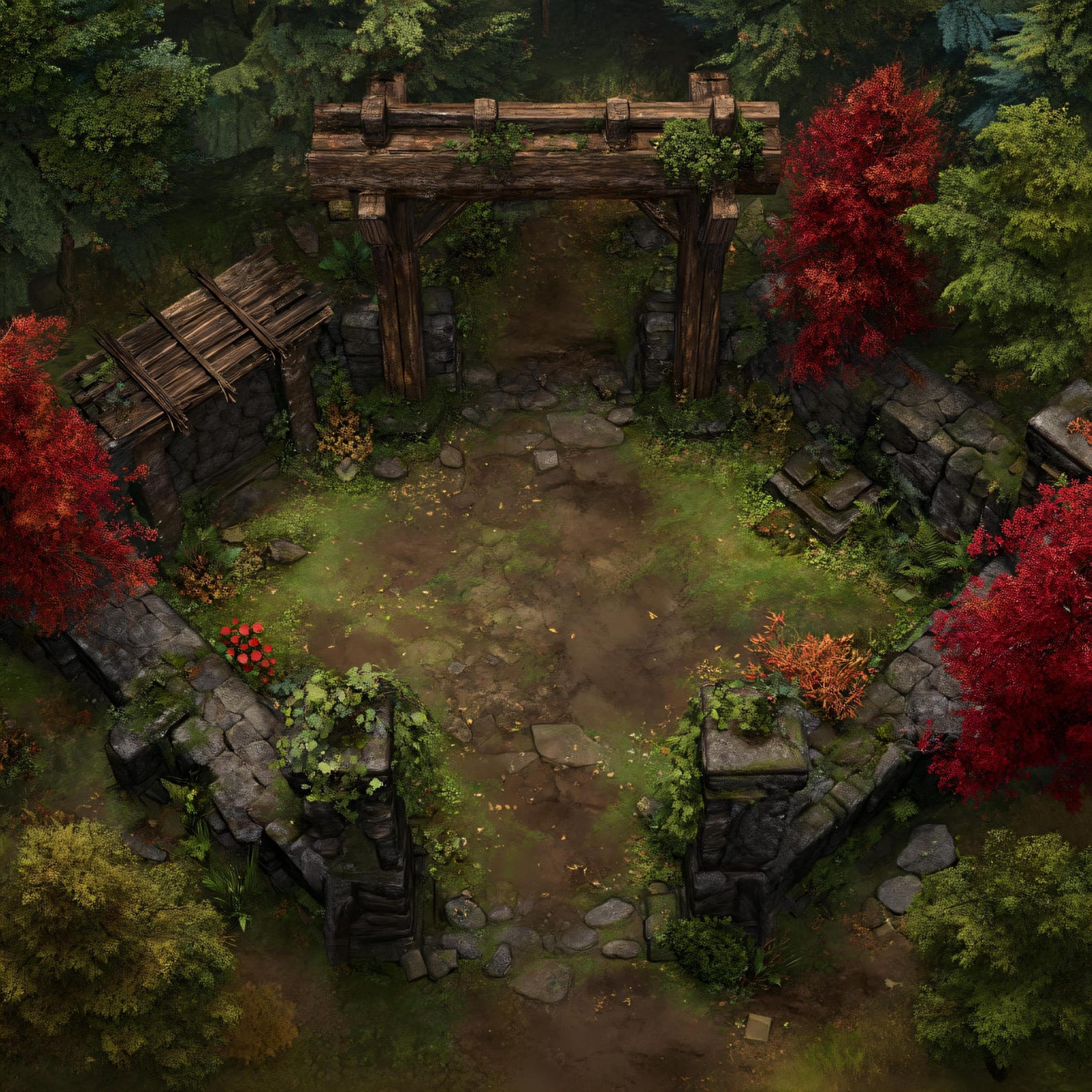 10 Gridless Elemental Shrine Battle Maps | VTT Pack for Dnd, Pathfinder ...
