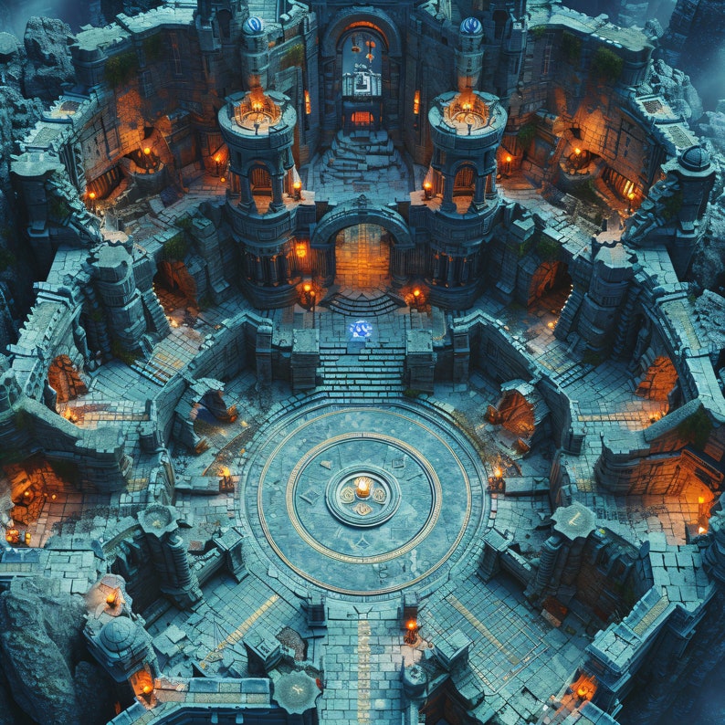 10 Underdark Temple Battle Maps, Dnd Battlemap, Pathfinder, D&D ...