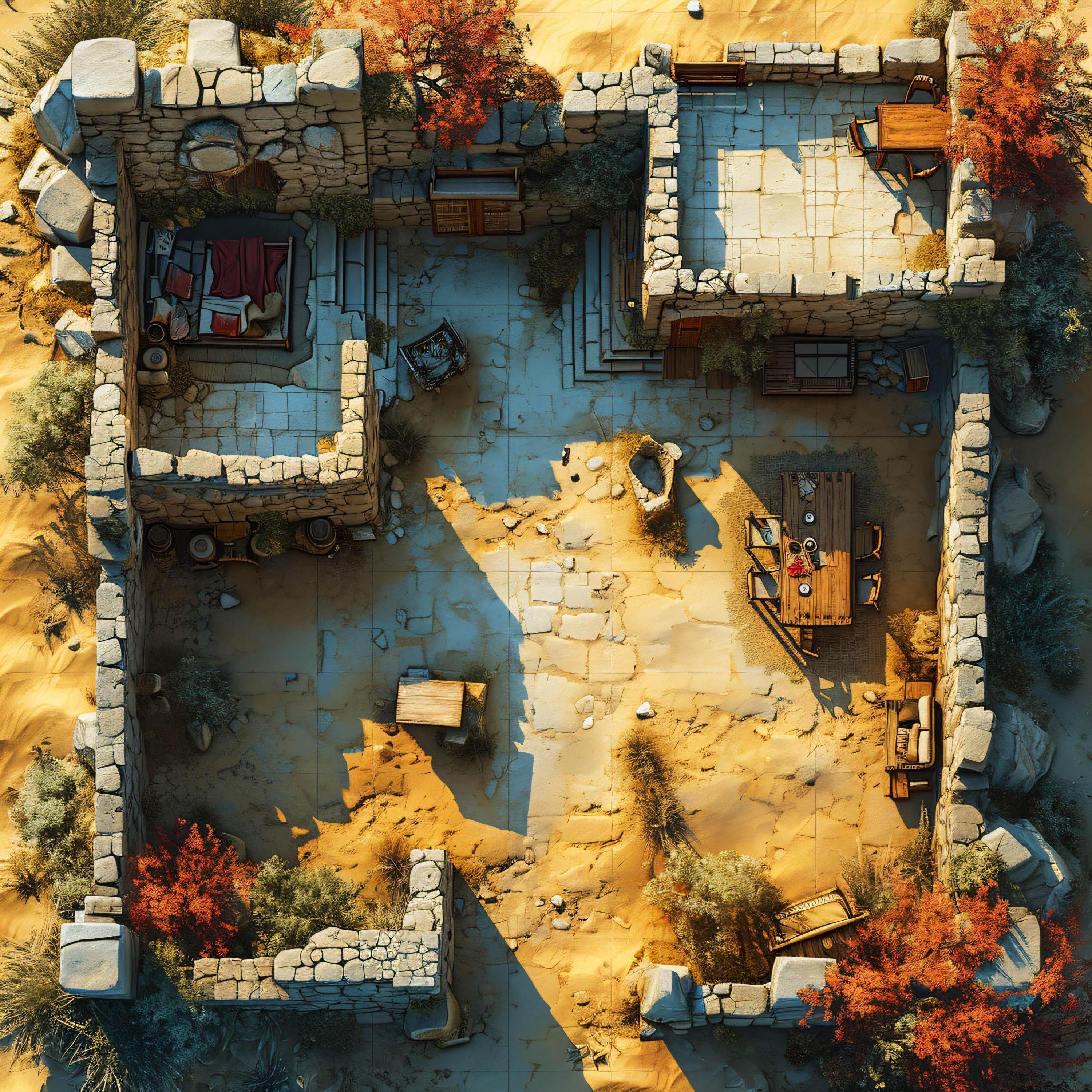 10 Camp Battle Maps, Dnd Battle Map, Pathfinder, D&D, Battlemap ...