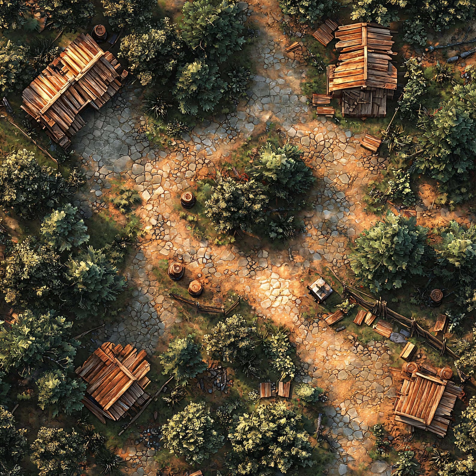 10 Haunted Village Battle Maps, Dnd, Pathfinder, D&D, Battlemap ...