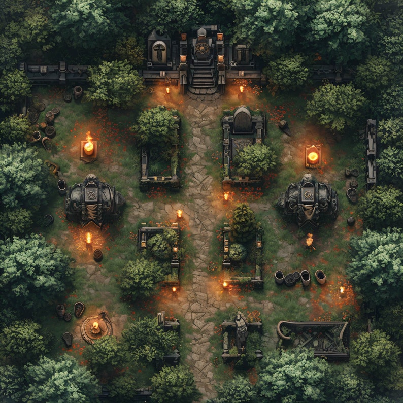 10 Tomb and Grave Battle Maps 2 , Dnd, Pathfinder, D&D, Battlemap ...