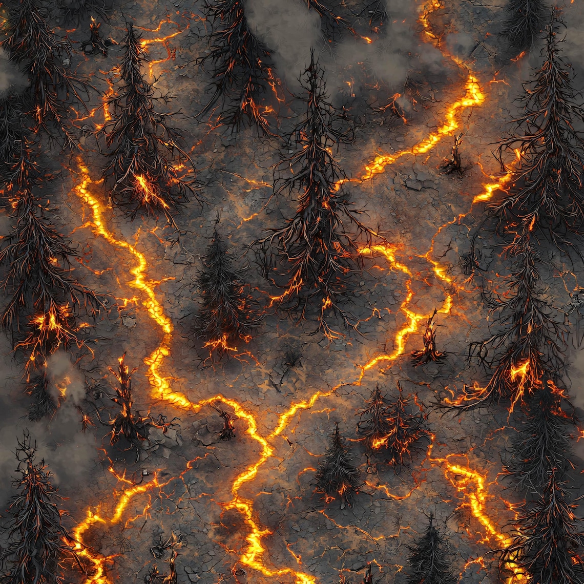 10 Charred Forest Battlemaps, Dnd Battle Map, Pathfinder, D&D ...