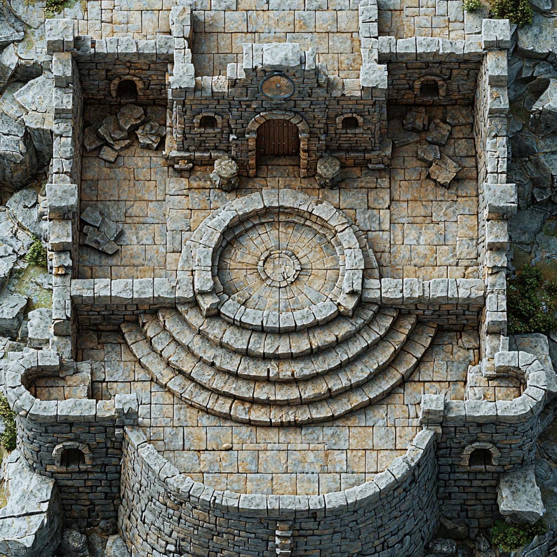 10 Gridless Castle Interior Battle Maps | VTT Pack for Dnd, Pathfinder ...
