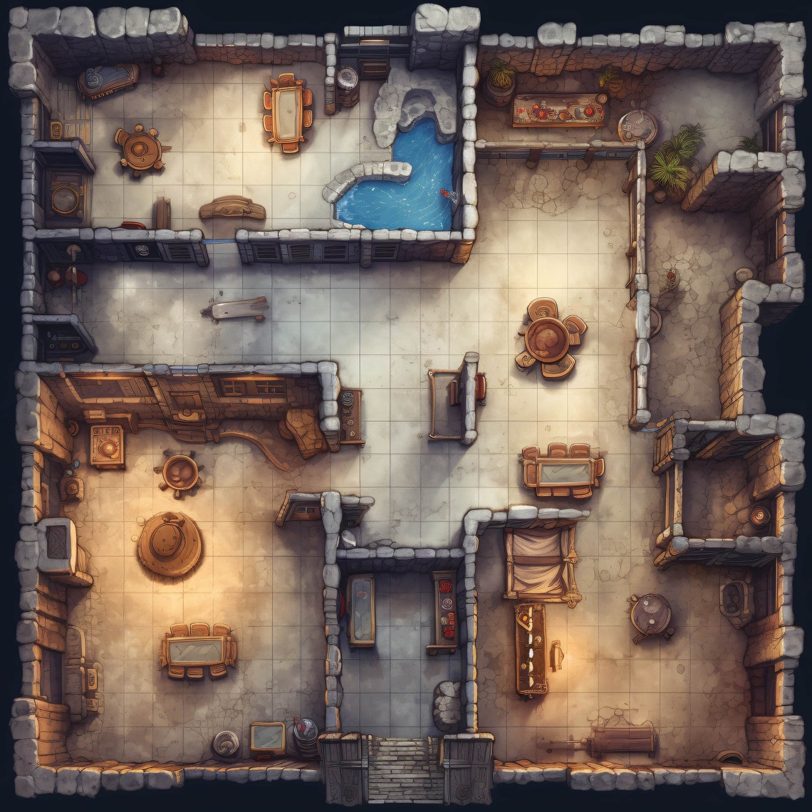 13 Castle Battle Maps, Dnd Battle Map, Pathfinder, D&D, Battlemap ...