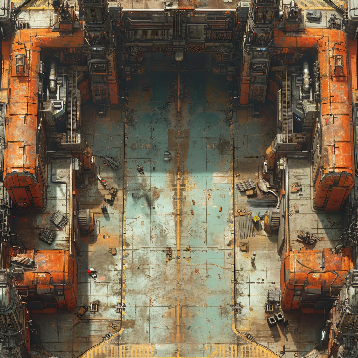 10 Cyberpunk Factory Battlemaps, Sci Fi, Dnd Battle Map, Cyberpunk, D&D ...