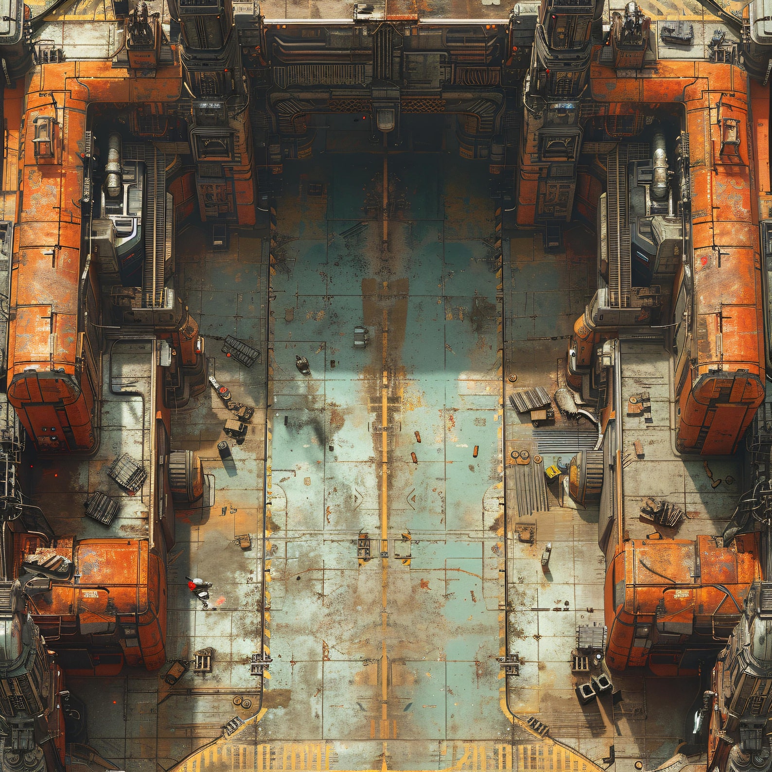 10 Cyberpunk Factory Battlemaps, Sci Fi, Dnd Battle Map, Cyberpunk, D&D ...