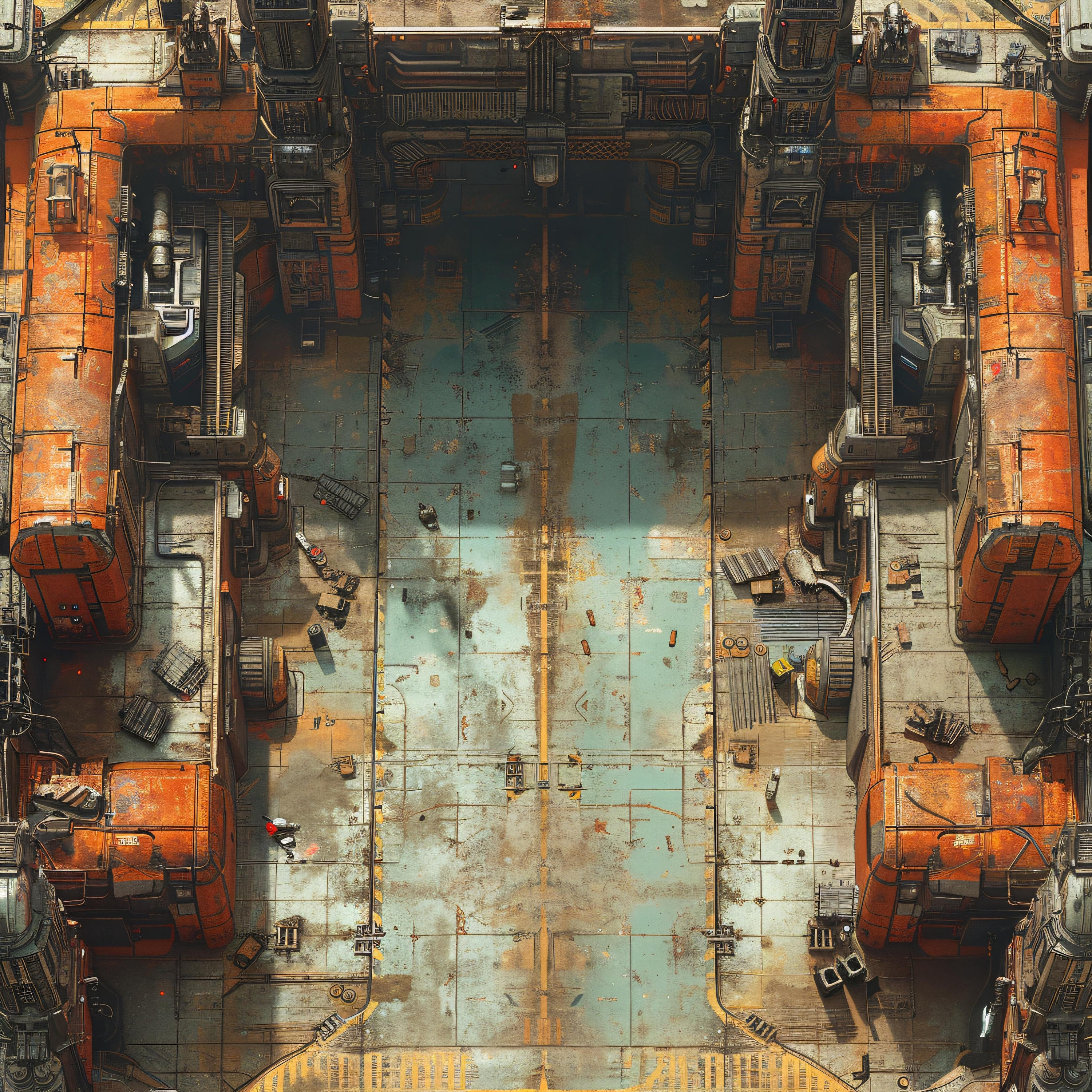 10 Cyberpunk Factory Battlemaps, Sci Fi, Dnd Battle Map, Cyberpunk, D&D ...