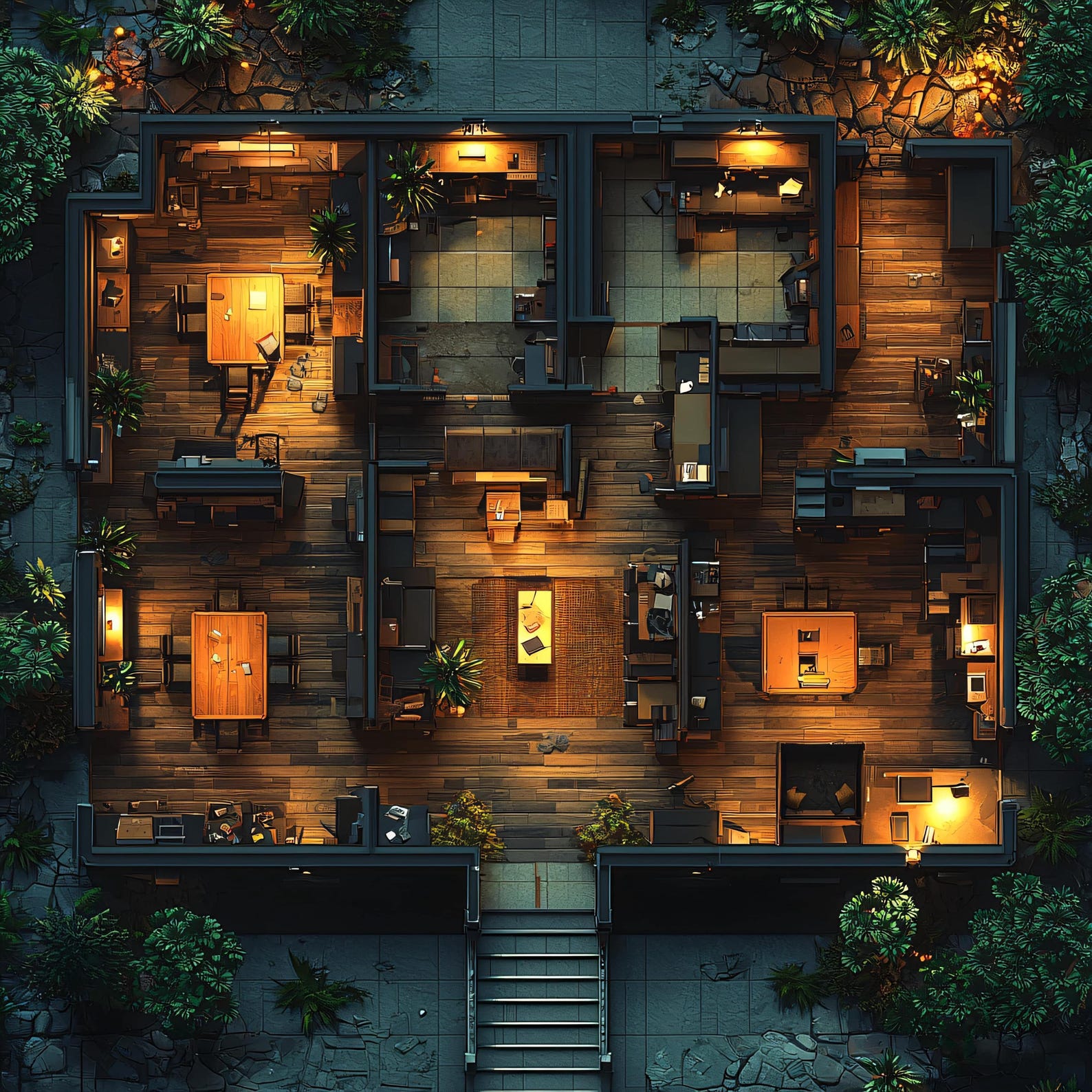 10 Cyberpunk Corpo Office Office Map Maps 2, Sci Fi, DnD Map, Cyberpunk ...