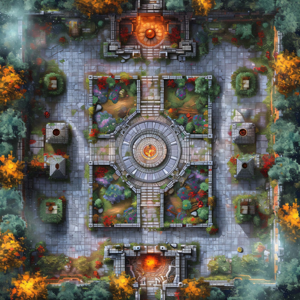 20 Lost Temple/city Battle Maps, Dnd Battle Map, Pathfinder, D&D ...