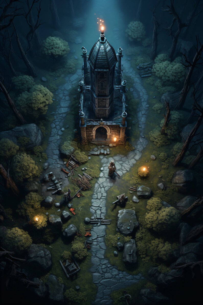 14 Graveyard / Tomb Battle Maps, Dnd, Pathfinder, D&D, Battlemap ...